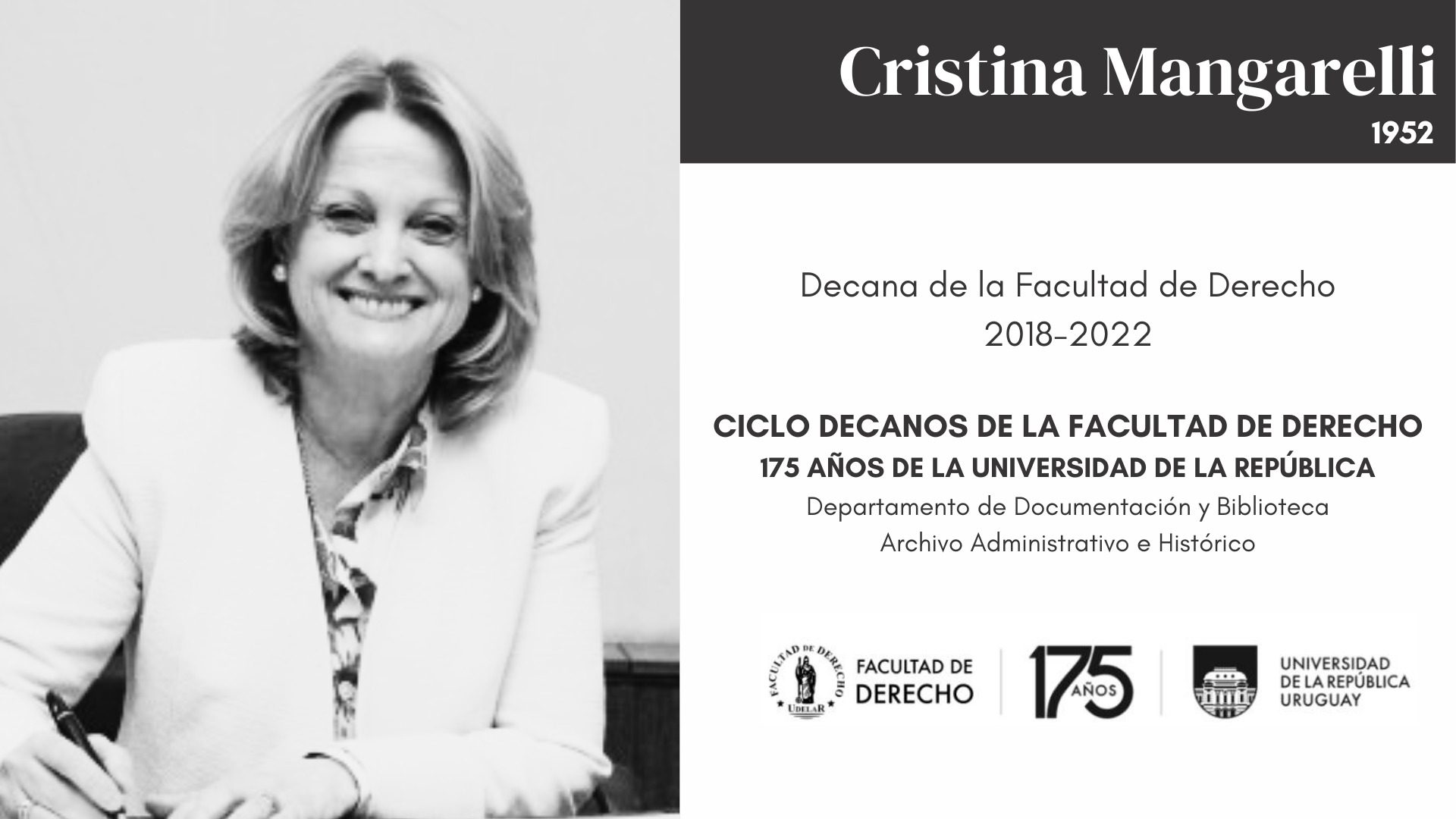 DECANAS DE LA FACULTAD DE DERECHO - CRISTINA MANGARELLI | Facultad de ...